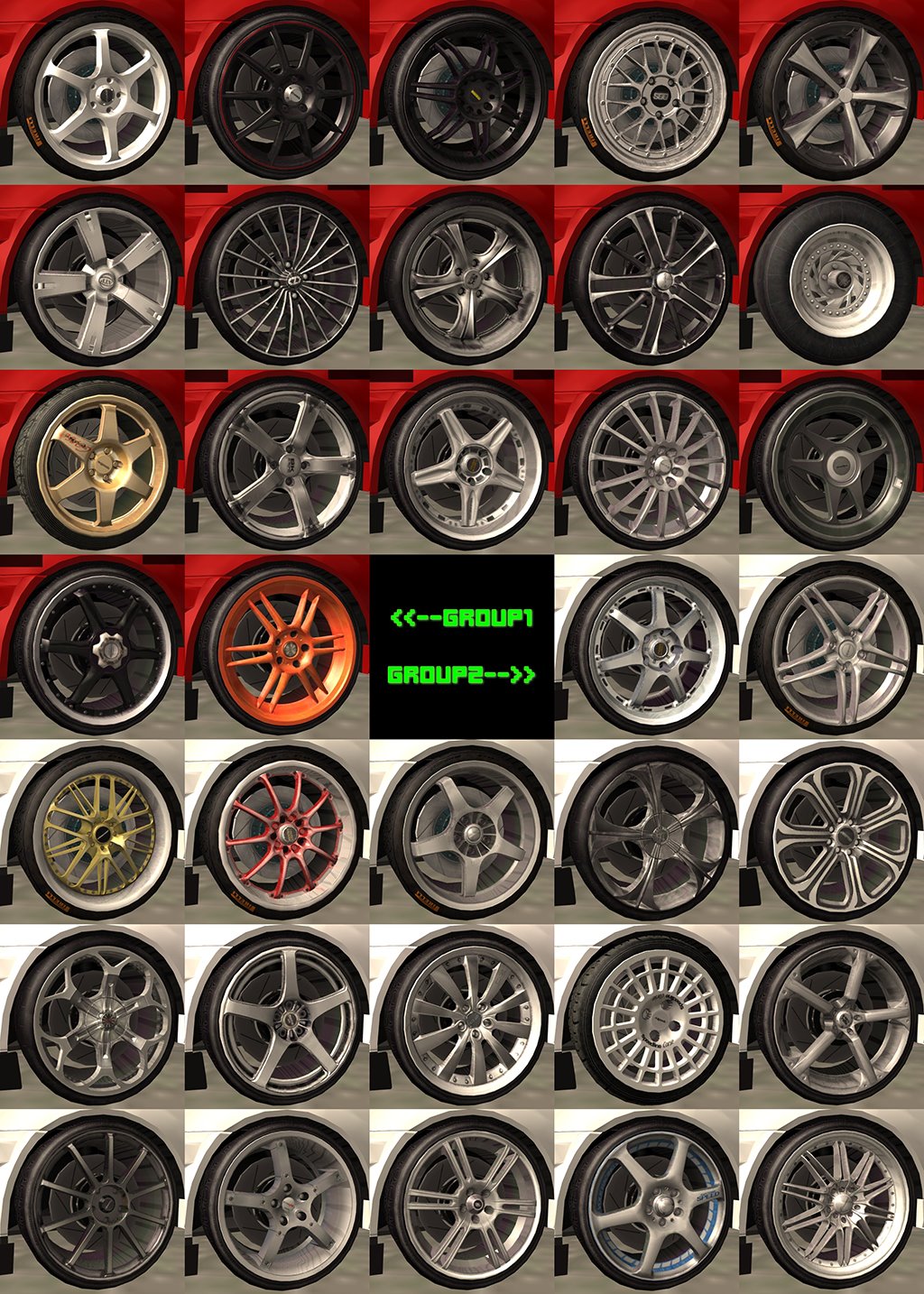 Mods GTA San Andreas: Pack de Rodas do Juiced 2