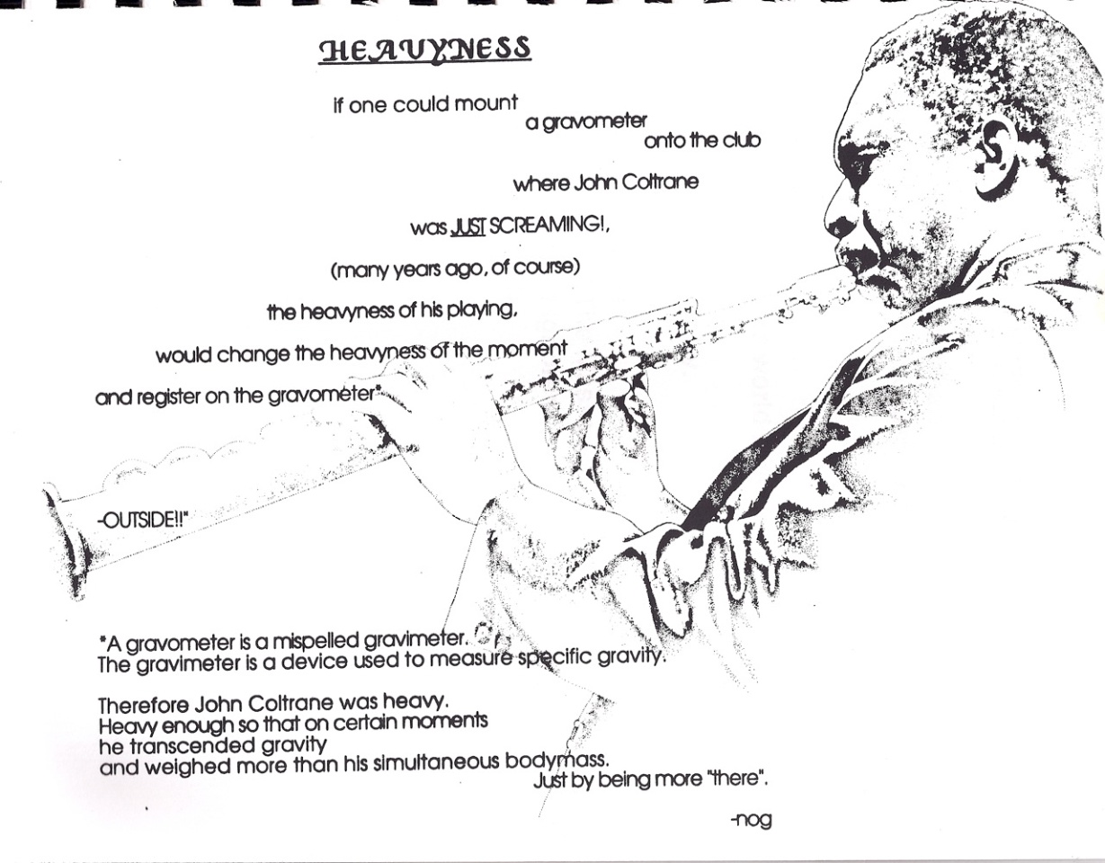 Derek's Debris: Nog - Guerilla Poetry.....