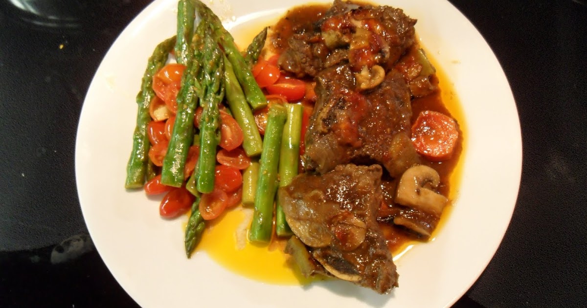 Bar-B-Q Short Ribs with Grilled Asparagus and Cherry Tomato Salad ...
