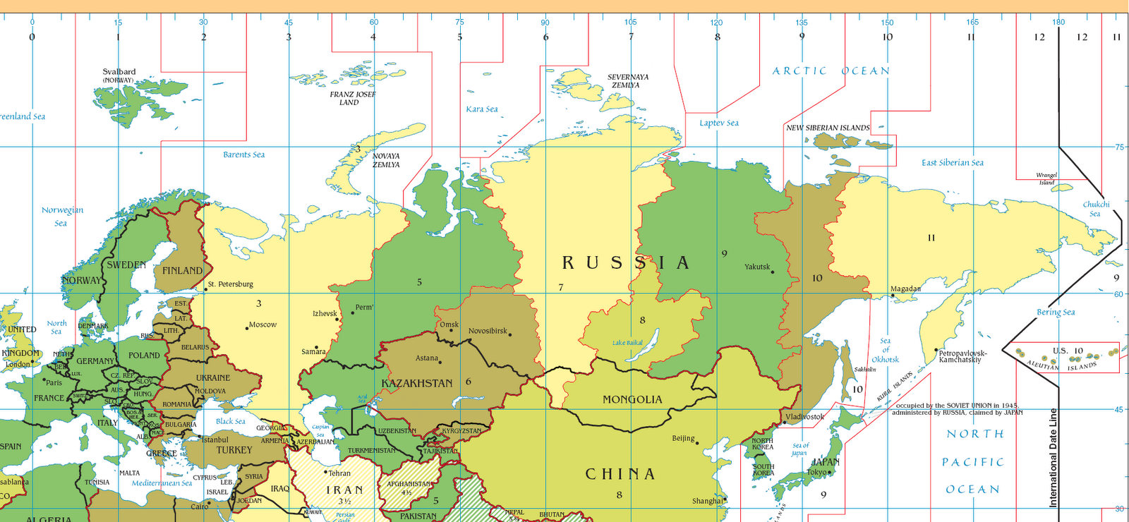 Russia s Geography Notes Russia s Time Zones Russia s Geography Notes Russia s Time Zones