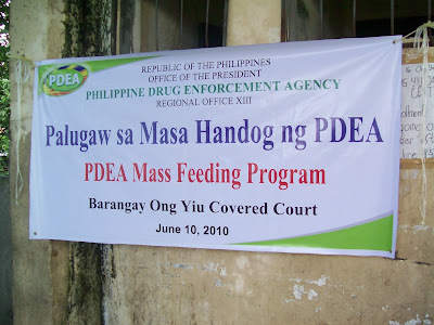 .: PDEA-Caraga: Mass Feeding Program & Iskolar ng PDEA