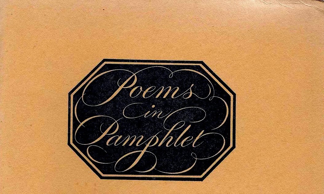 Bookride: Poems in Pamphlet series, 1951 – 1952/3