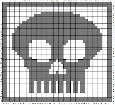 Skull-A-Day 4.0 - Tutorial #2 - Filet Crochet Skull