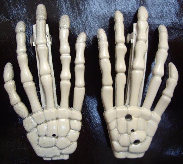 New Skeleton Hand Barrettes