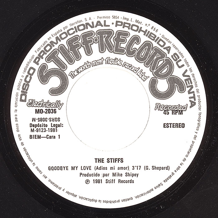 fuera en las calles: algunos singles de The Stiffs