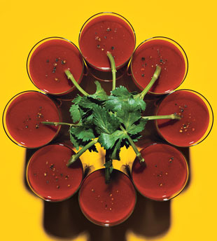 Edible Garden And Vegetarian: Bloody Mary Test Kitchen