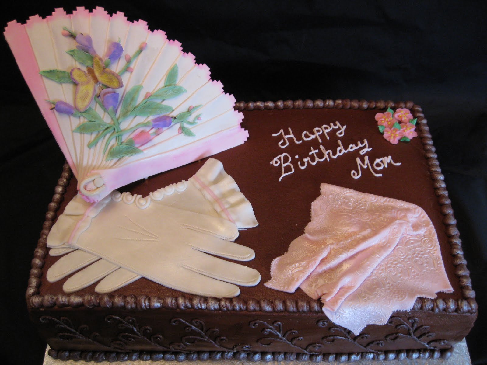 D's Cookie Jar & More: Chocolate Victorian Birthday cake.