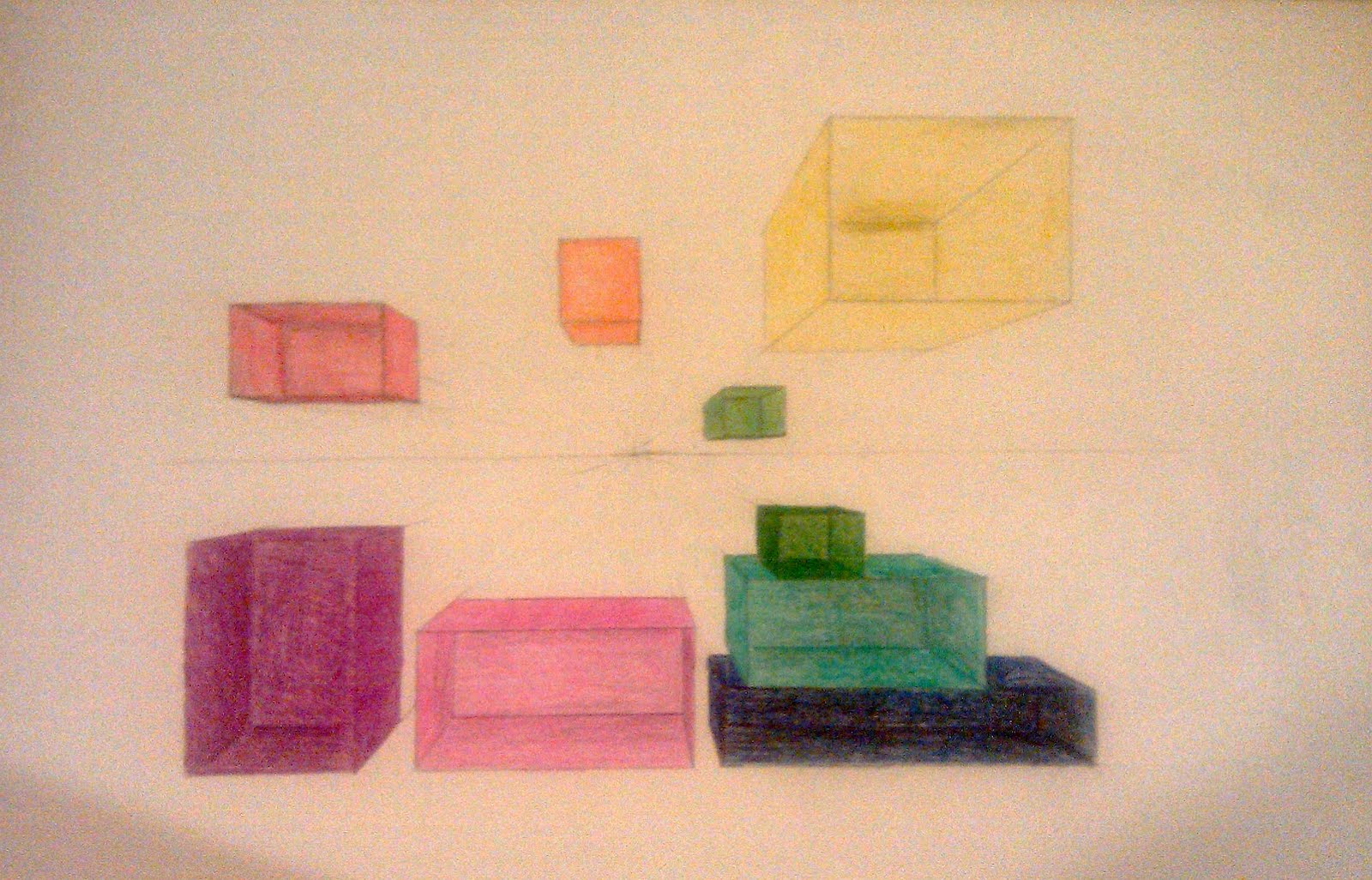 thanks, mom: One-Point Perspective Boxes