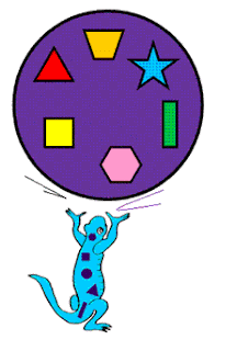 Math Salamanders: Shapes Clip Art First Grade 2D Shapes