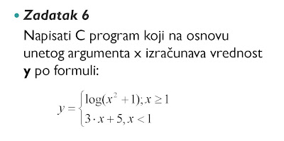 Informatika i programiranje: Zadaci iz programiranja (III godina)
