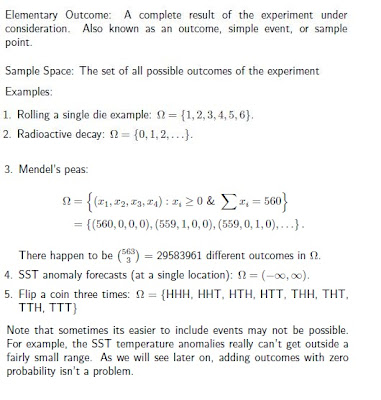 Research makes our lives colorful: Sample outcome and space