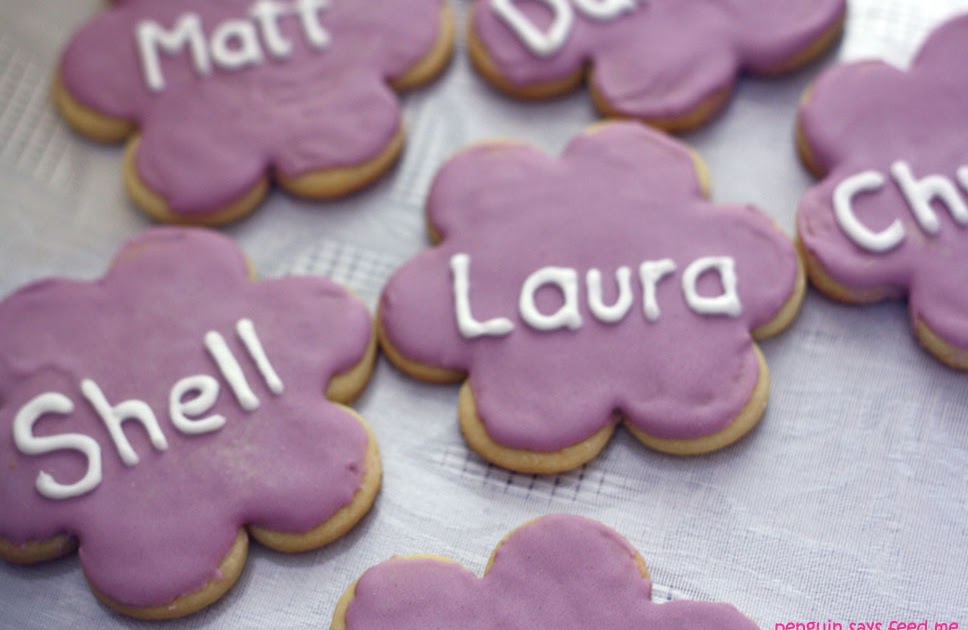 Penguin says Feed Me: Placecard Cookies