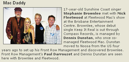 Fleetwood Mac News: MICK FLEETWOOD AND DENNIS DUNSTAN REUNITED IN BRISBANE