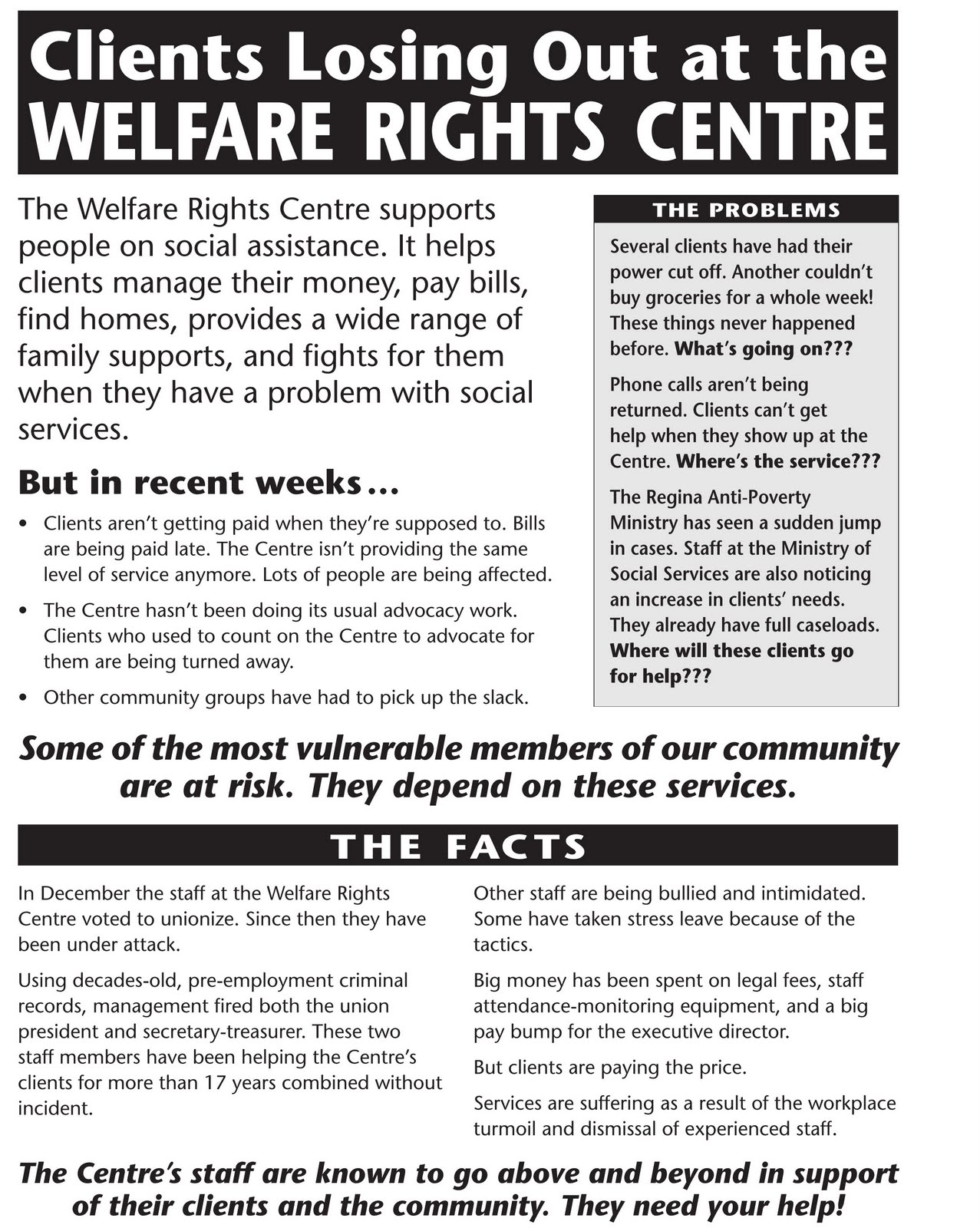 Next Year Country: Welfare Rights workers under attack