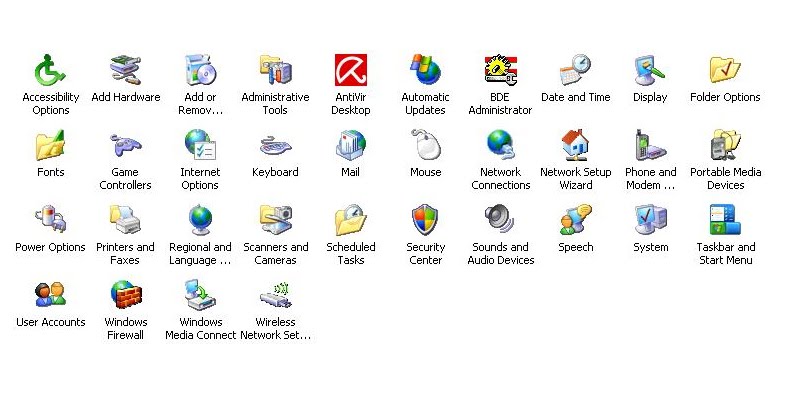 PENGGUNAAN IKON-IKON CONTROL PANEL