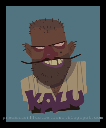 Prasanna Illustrations: kalu - the local goon!!