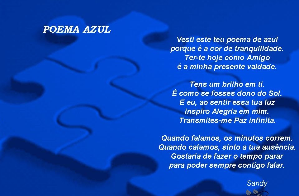 Momentos meus: Poema azul
