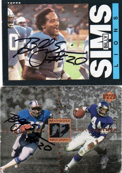 Jon's Autograph Blog: Billy Sims