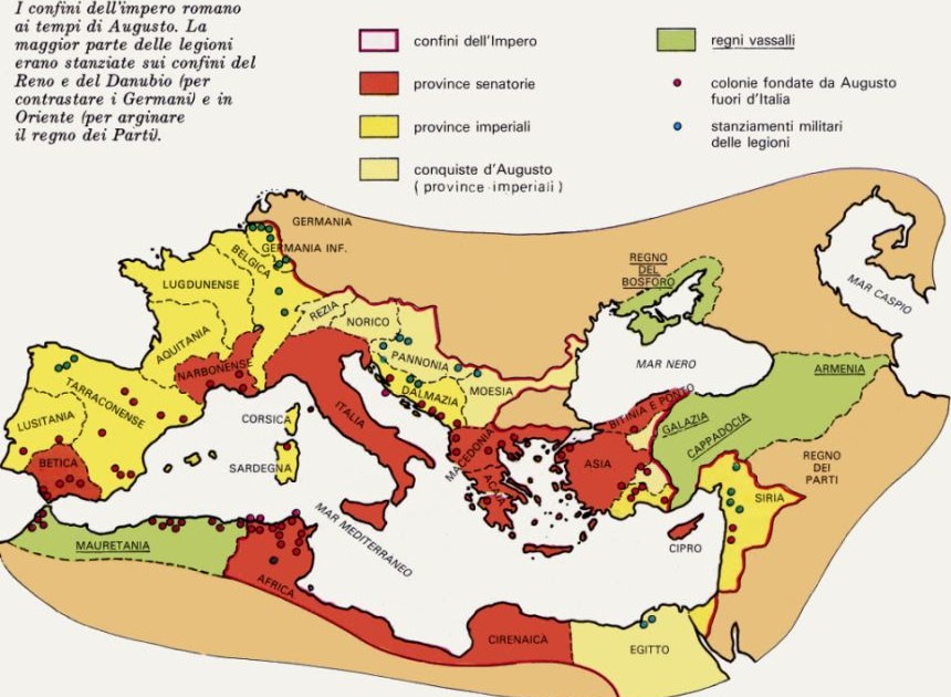 Noi della III H: L'impero da Augusto, mappe: