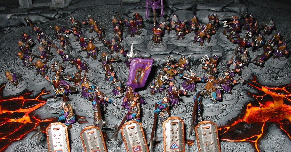 Realm of Battle Board with LotR SBG and Warhammer 40k: Dwarf Army