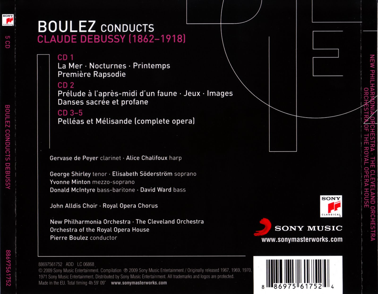 Solo Boulez: Boulez conducts Debussy, New Sony Re-Print (2009)