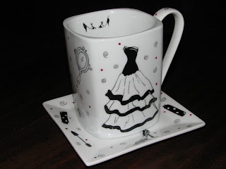 Pintura country, porcelana y tela