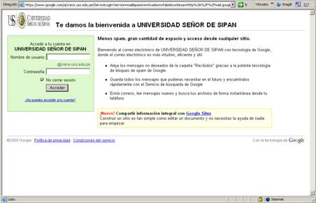 ARTE Y TECNOLOGIA: [GOOGLE EN LA USS] CORREO INSTITUCIONAL