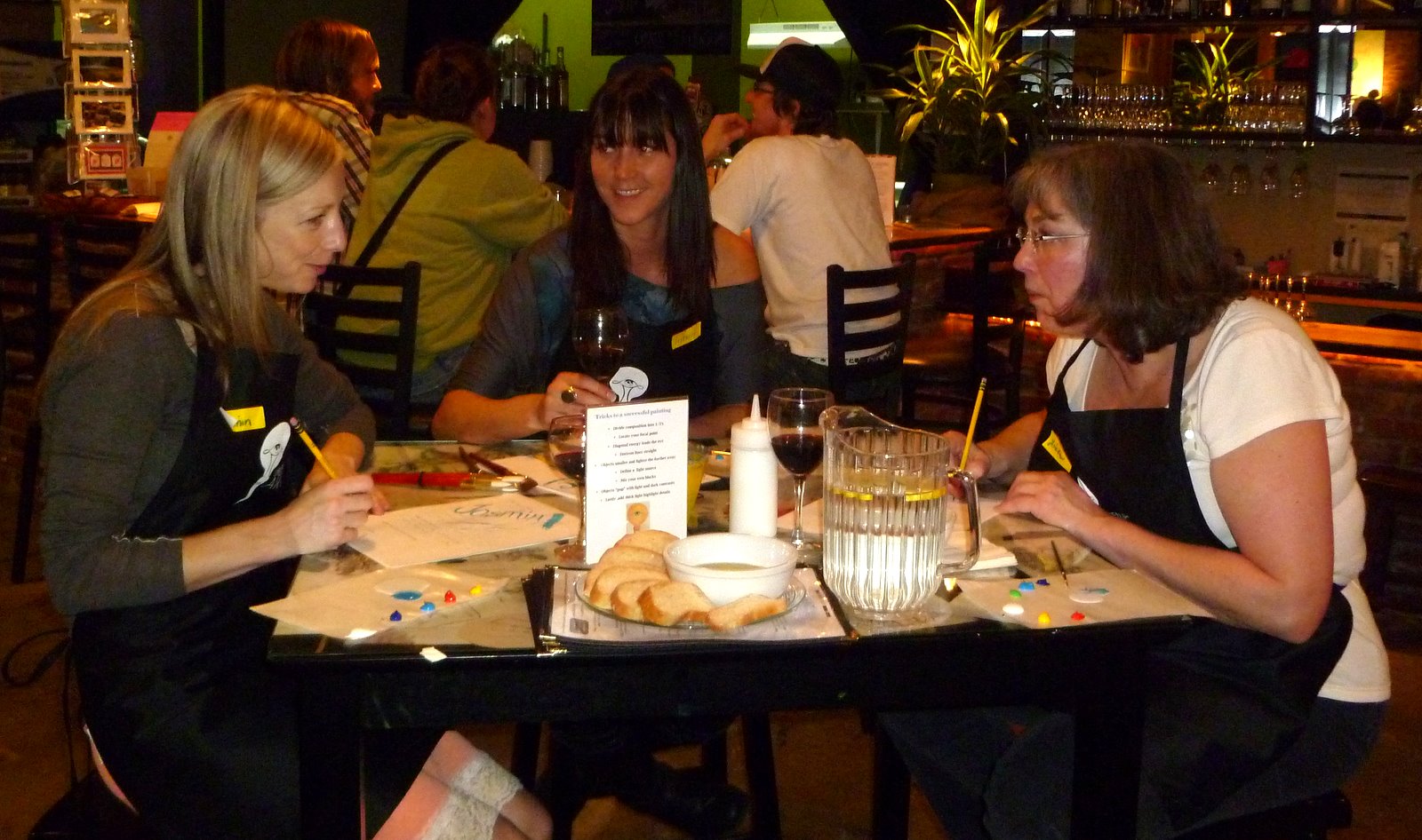 Jennifer Winship Mark: Open Eye Art Water workshop at Canvas Art Bar in ...