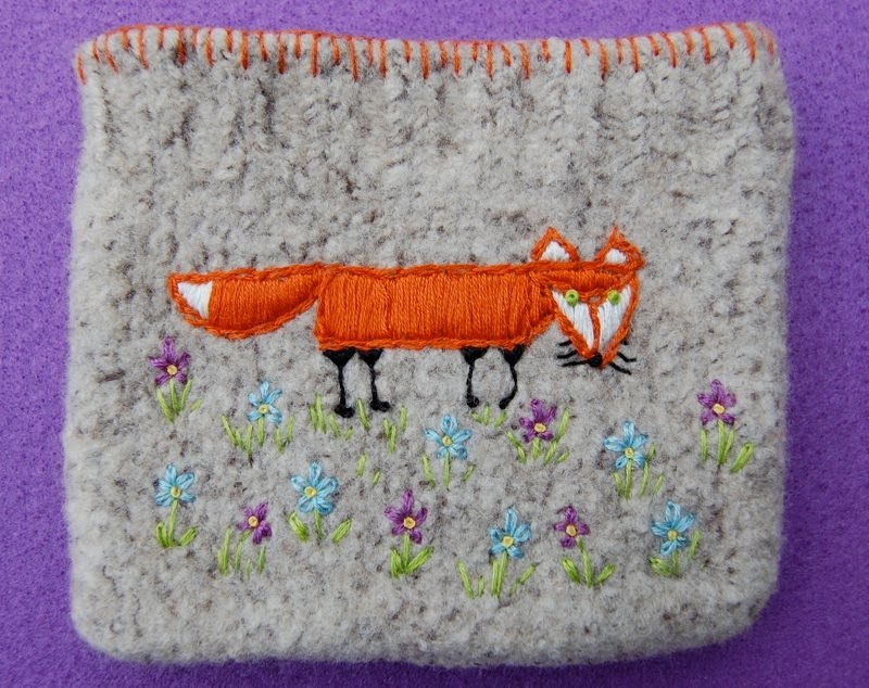 Fourteen Countess: Ed Emberley-inspired fox embroidery!