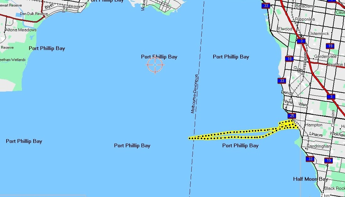 Peter's kitesurfing blog: A cross wind tour to Fawkner Beacon across ...