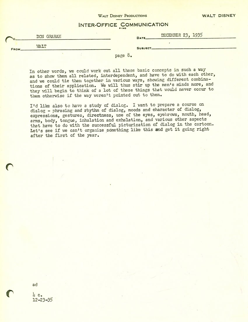 Filmic Light - Snow White Archive: Don Graham - How To Train An Animator