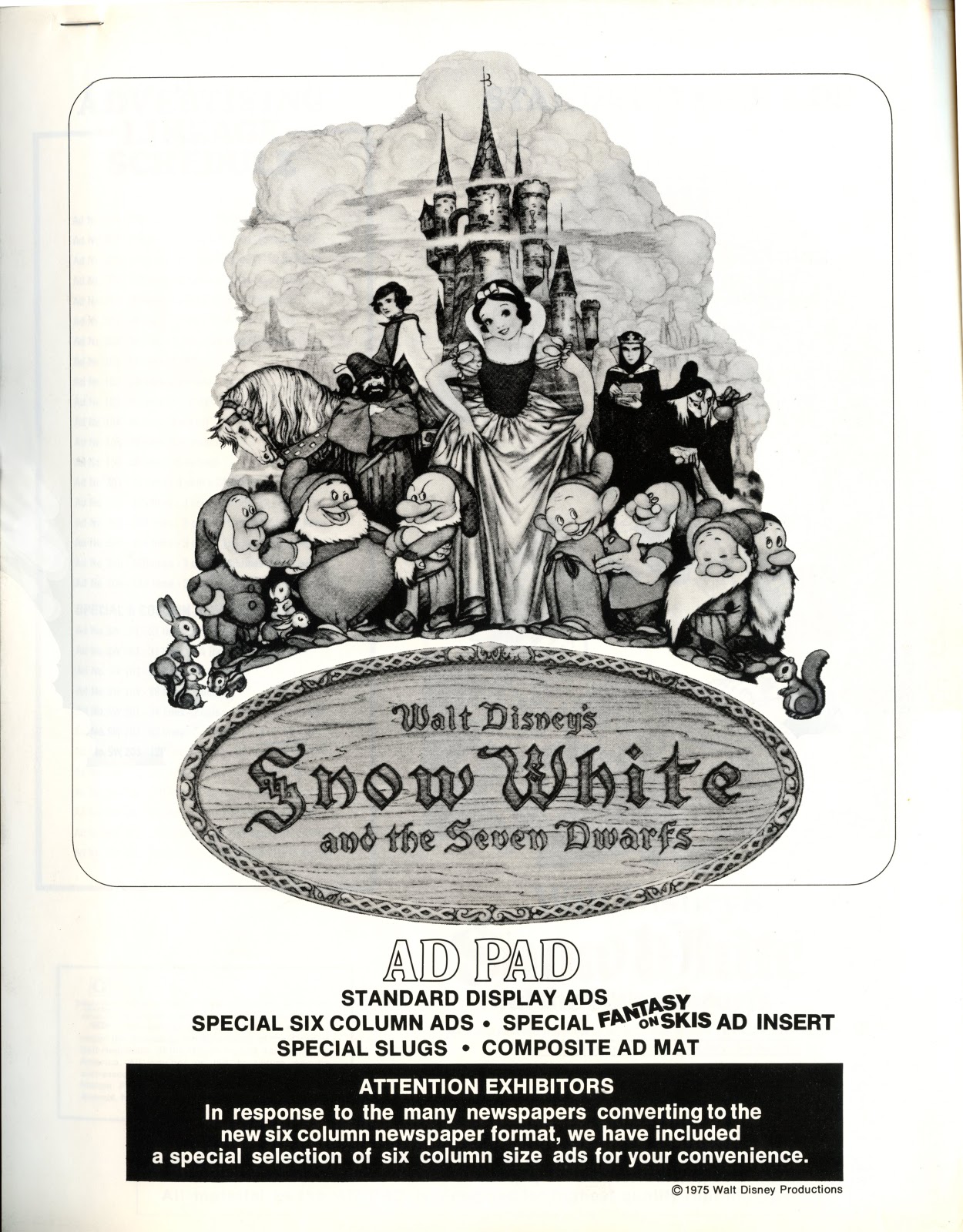 Filmic Light - Snow White Archive: 1975 US Pressbook Ad Pad
