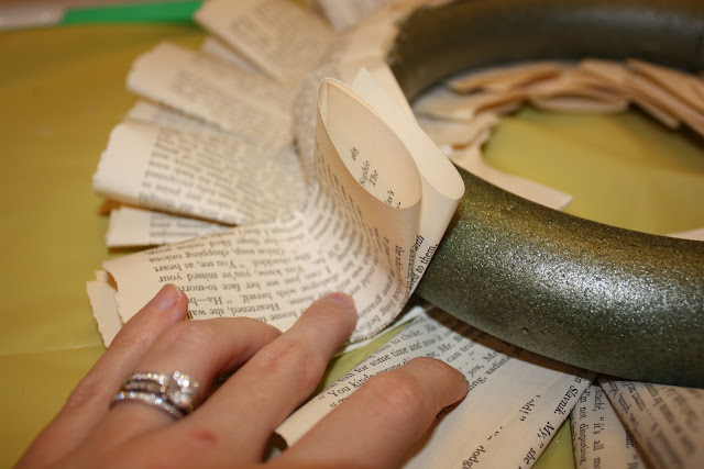 The Wellsprings of Life: Book Page Wreath {Tutorial}