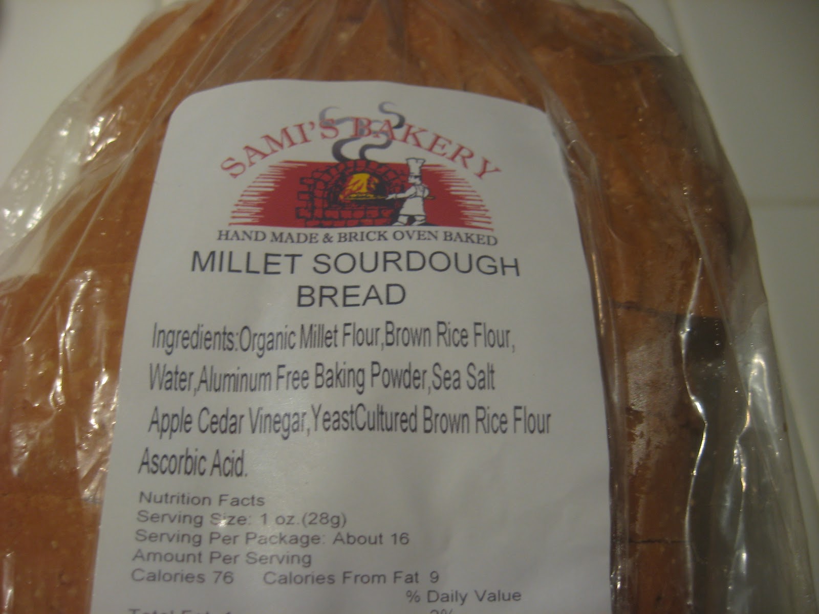 Dreamin' It Vegan: Vegan MoFo Day 19/ Sami's Bakery-GF sourdough bread