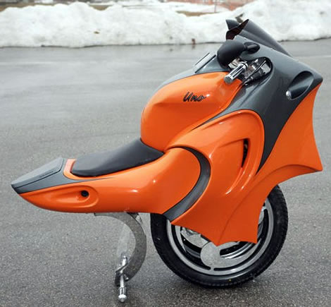 Amazing and Fantastic Motorcycle: UNO ONE WHEELED MOTORCYCLE