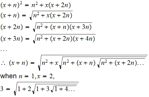Ds Random Work Nested Radical With My Detailed Proof First Suggested By Ramanujan