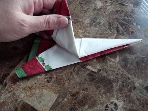 Beyond the Fringe Crafts: Christmas Napkin Fold - Elf Boot