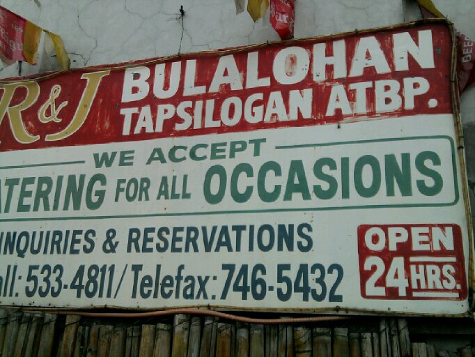 eat all you can: r & j bulalohan, tapsihan, atbp..-- celebrity bulalohan