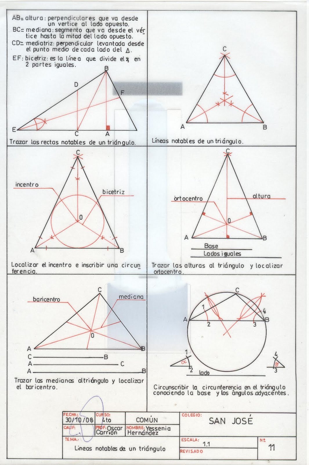 DIBUJO TÉCNICO: TRIANGULOS