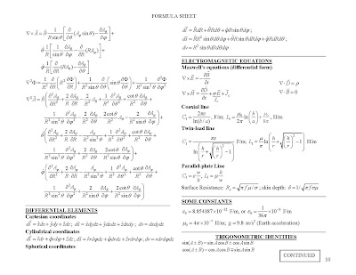 VTU News: Field Theory Formula Sheet