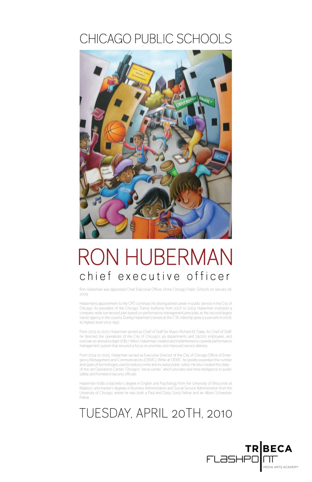 Hindsight : TRIBECA FLASHPOINT MEDIA ARTS ACADEMY WELCOMES CPS CEO RON ...