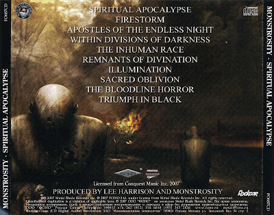 SONIDOSZERO -- METAL FREE MP3: Monstrosity - Spiritual Apocalypse (2007)