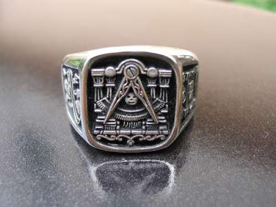 La Joyería del Masón: Anillo de Mason Past Master en plata.925 Pavonado