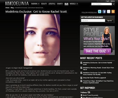 MAJOR MODEL WOMEN: Modelinia Exclusive on Rachel Scott