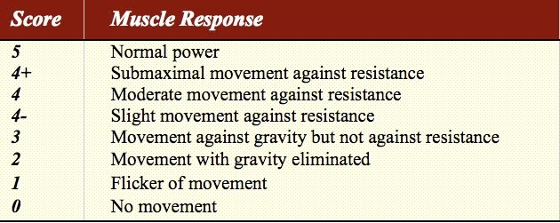 i love physical therapy: The MRC scale for measuring muscle strength