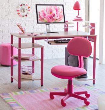 pink stuff #67: pink computer table and chair|Pink Stuff Galore!