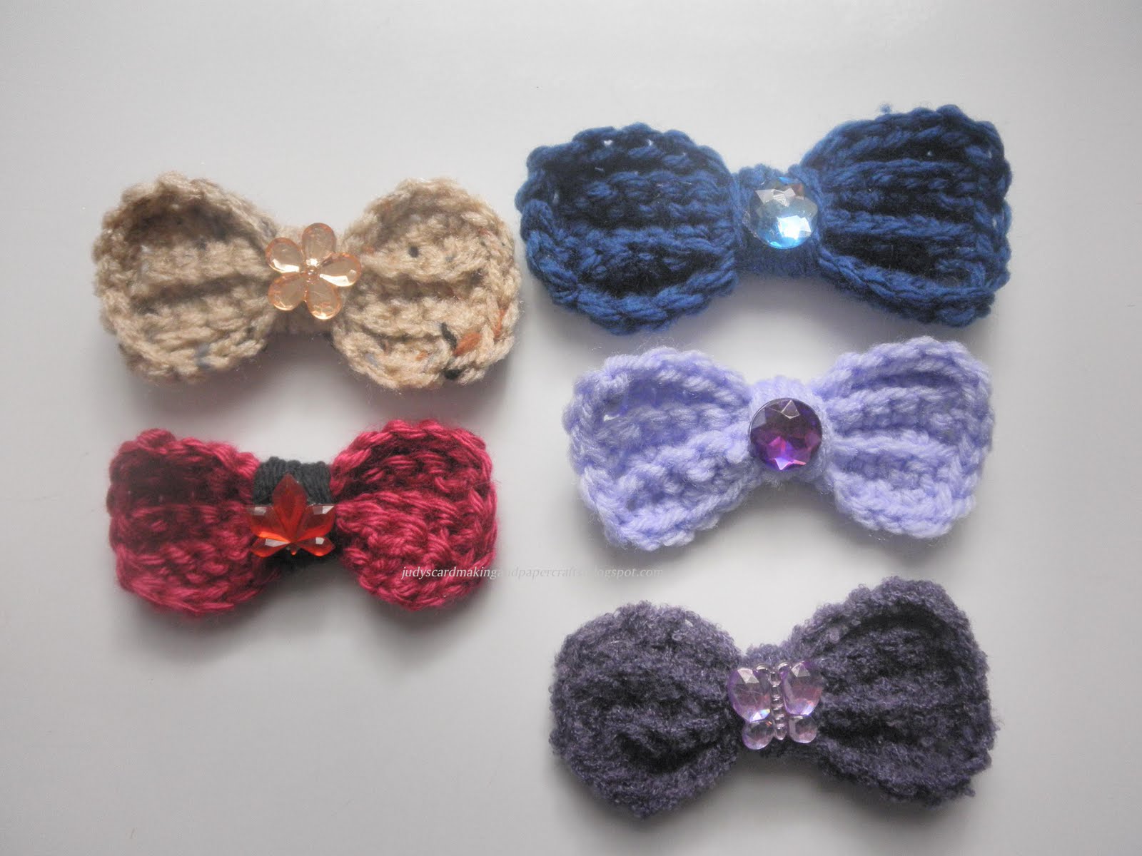 Judy's Handmade Creations: Crocheted bows!!