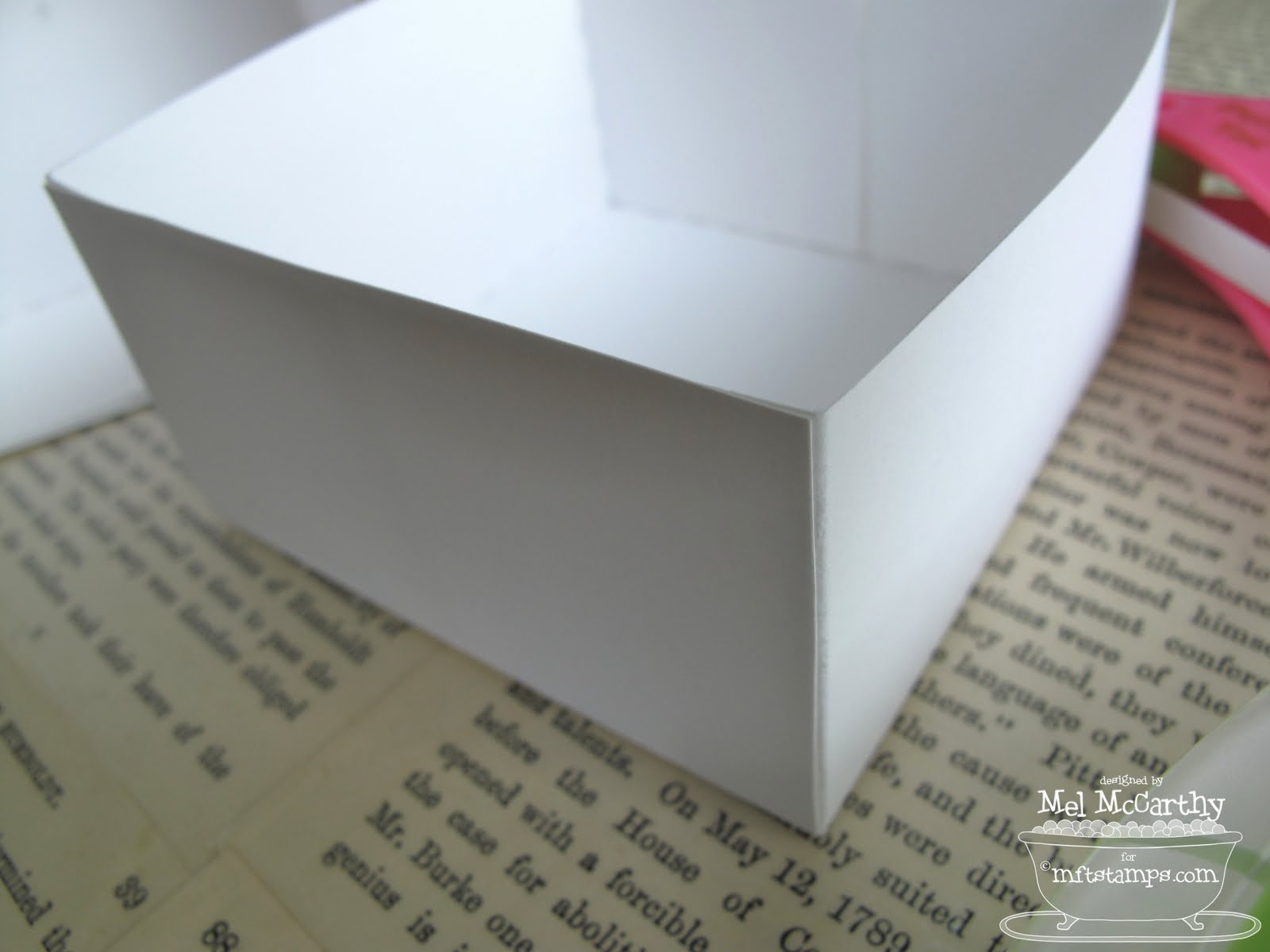 Mel Stampz: MFT 3x3 box with Gift-Card holder (pictorial)