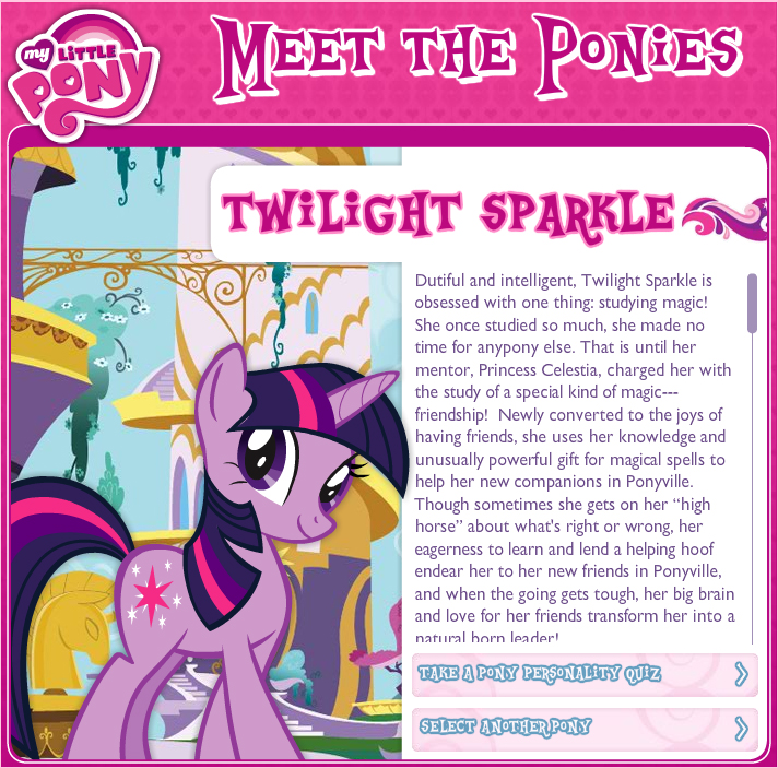 My Little Pony G4: Character Descriptions