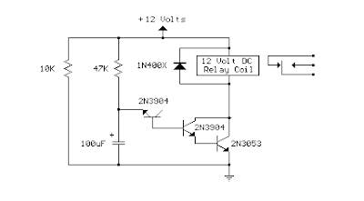Simple Switch On Time Delay Circuit | Koleksi Skema Rangkaian Elektronika